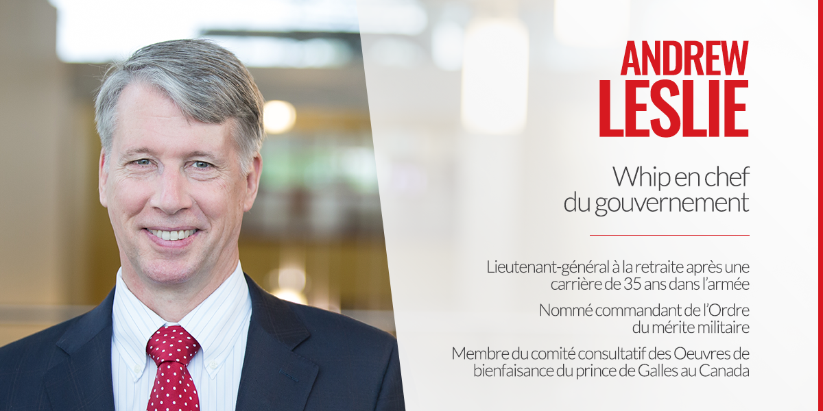 Andrew Leslie nommé whip en chef du gouvernement | Parti libéral du Canada